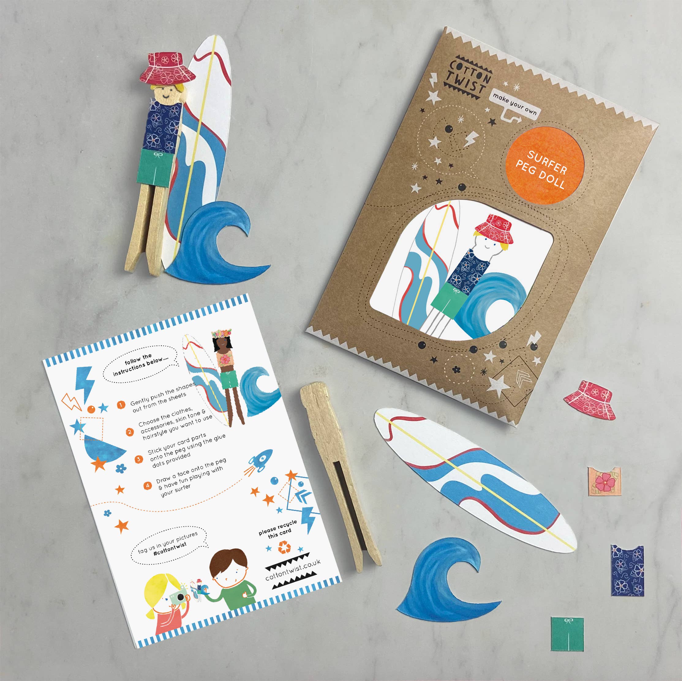 Make Your Own Surfer Peg Doll – The Paper Canopy