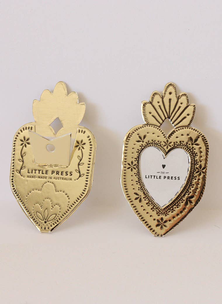 Mini Heart Frame: Gold – The Paper Canopy
