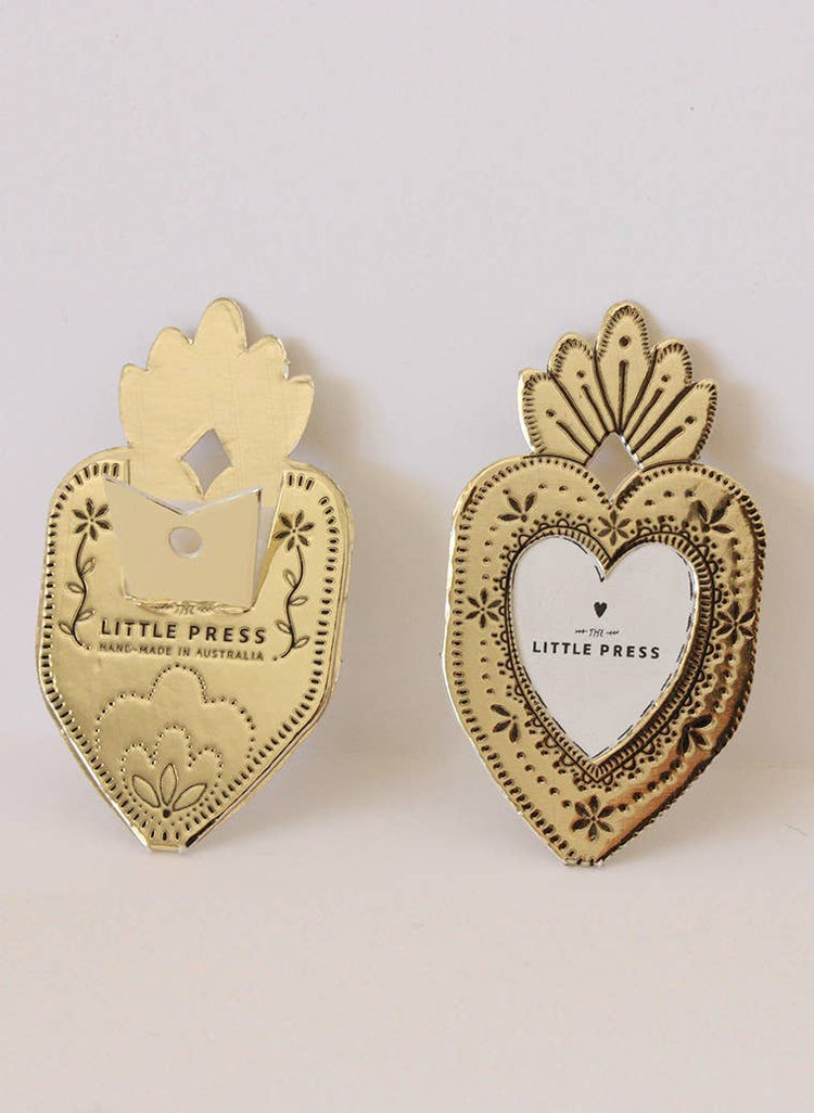 Mini Heart Frame: Gold – The Paper Canopy