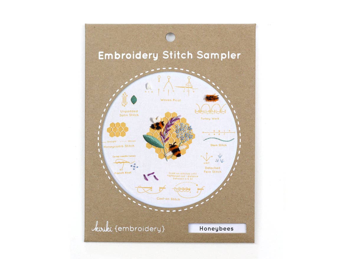 Honeybees - Embroidery Stitch Sampler – The Paper Canopy