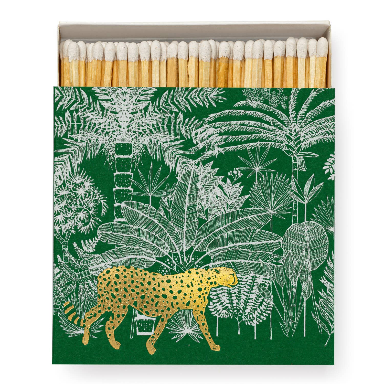 Cheetah in Jungle Square Matchbox – The Paper Canopy