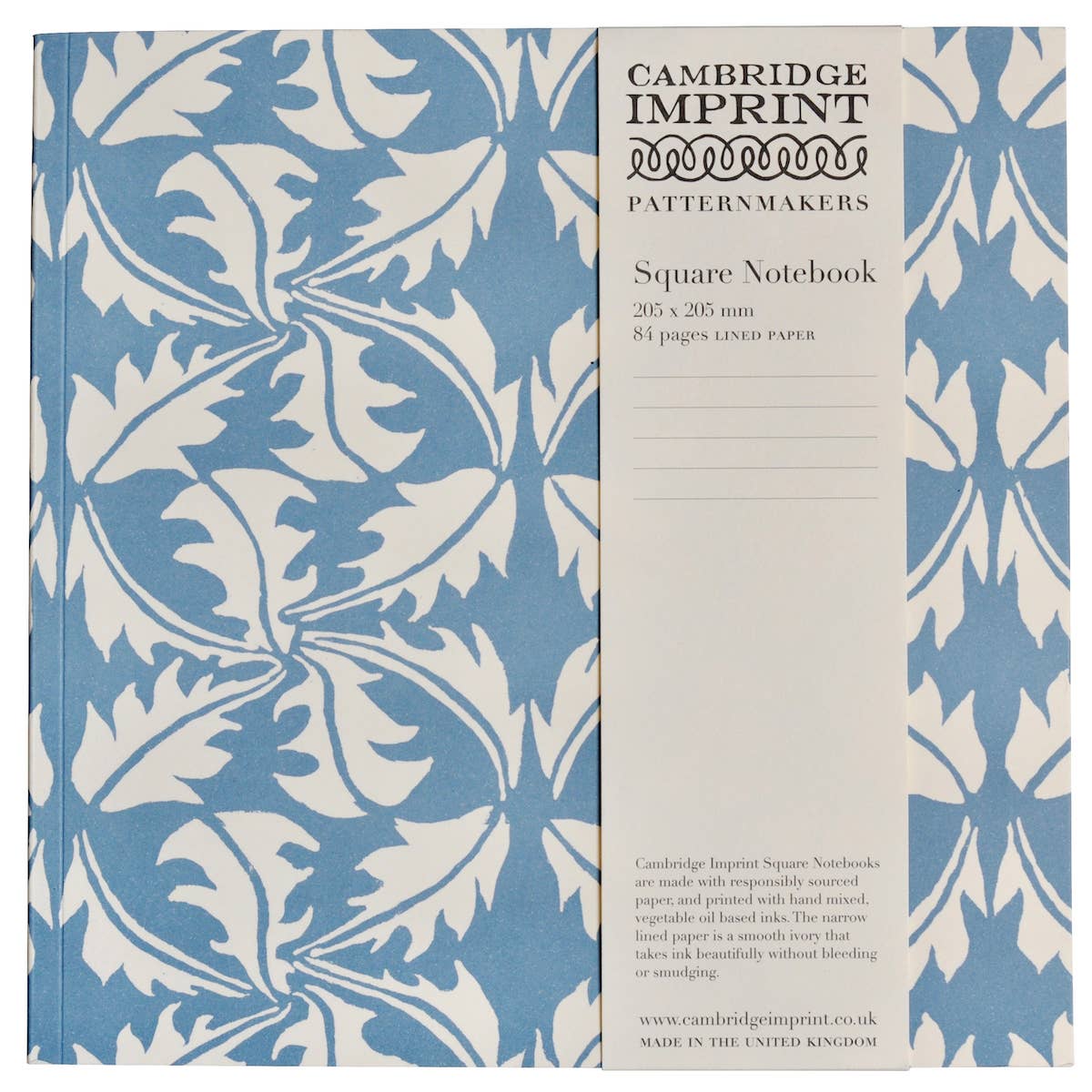 Square Notebook with Lined Paper in Dandelion Blue – The Paper Canopy