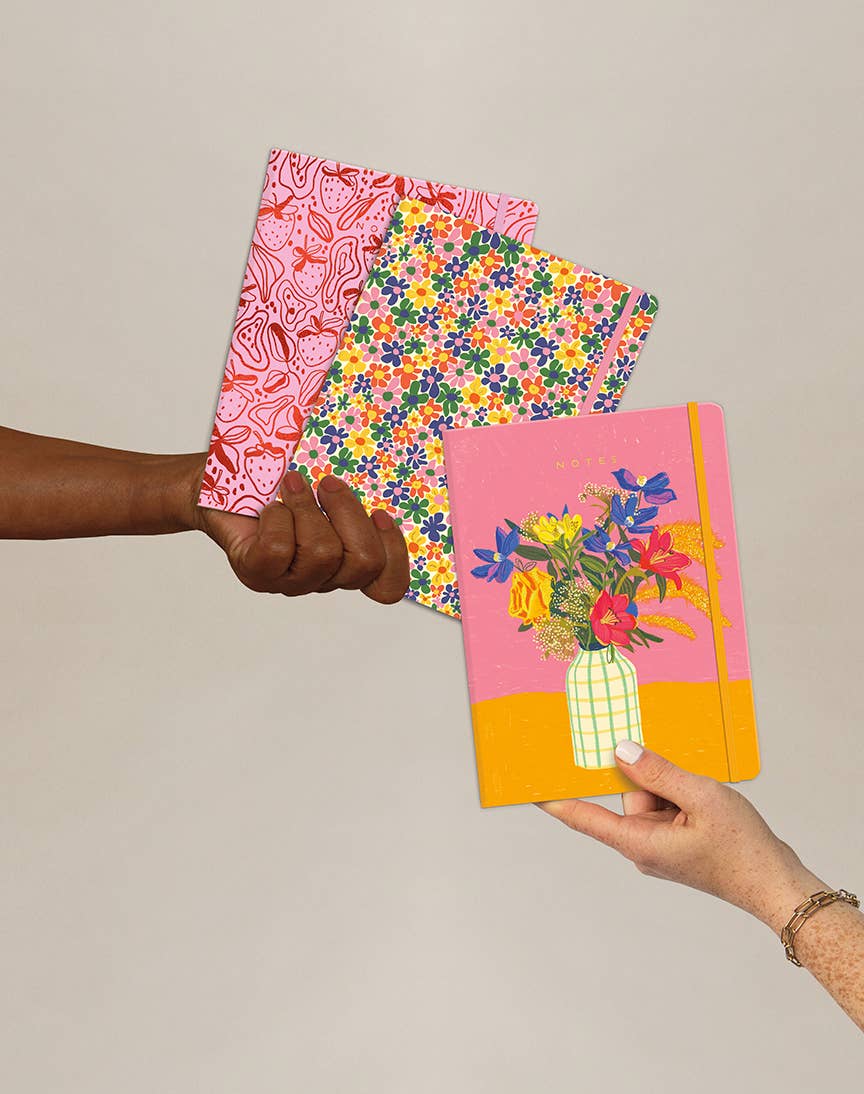 White Vase Floral Sewn Trio Notebook set – The Paper Canopy