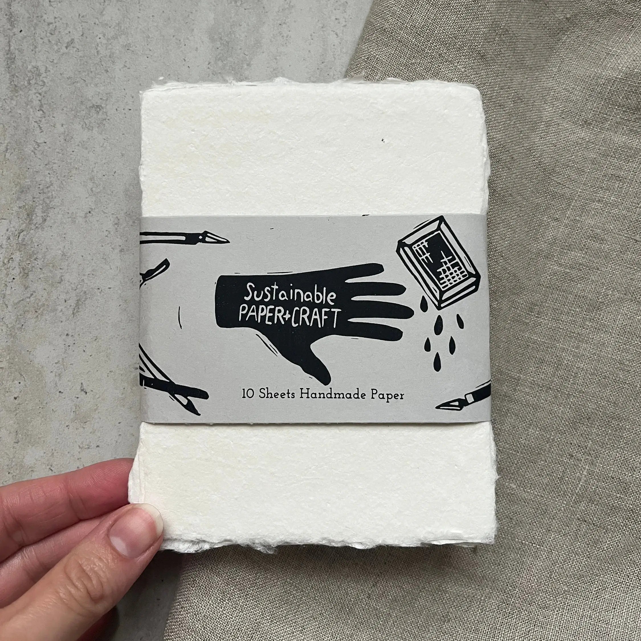Handmade Paper Sheet Set in A2: Natural - soft white – The Paper Canopy
