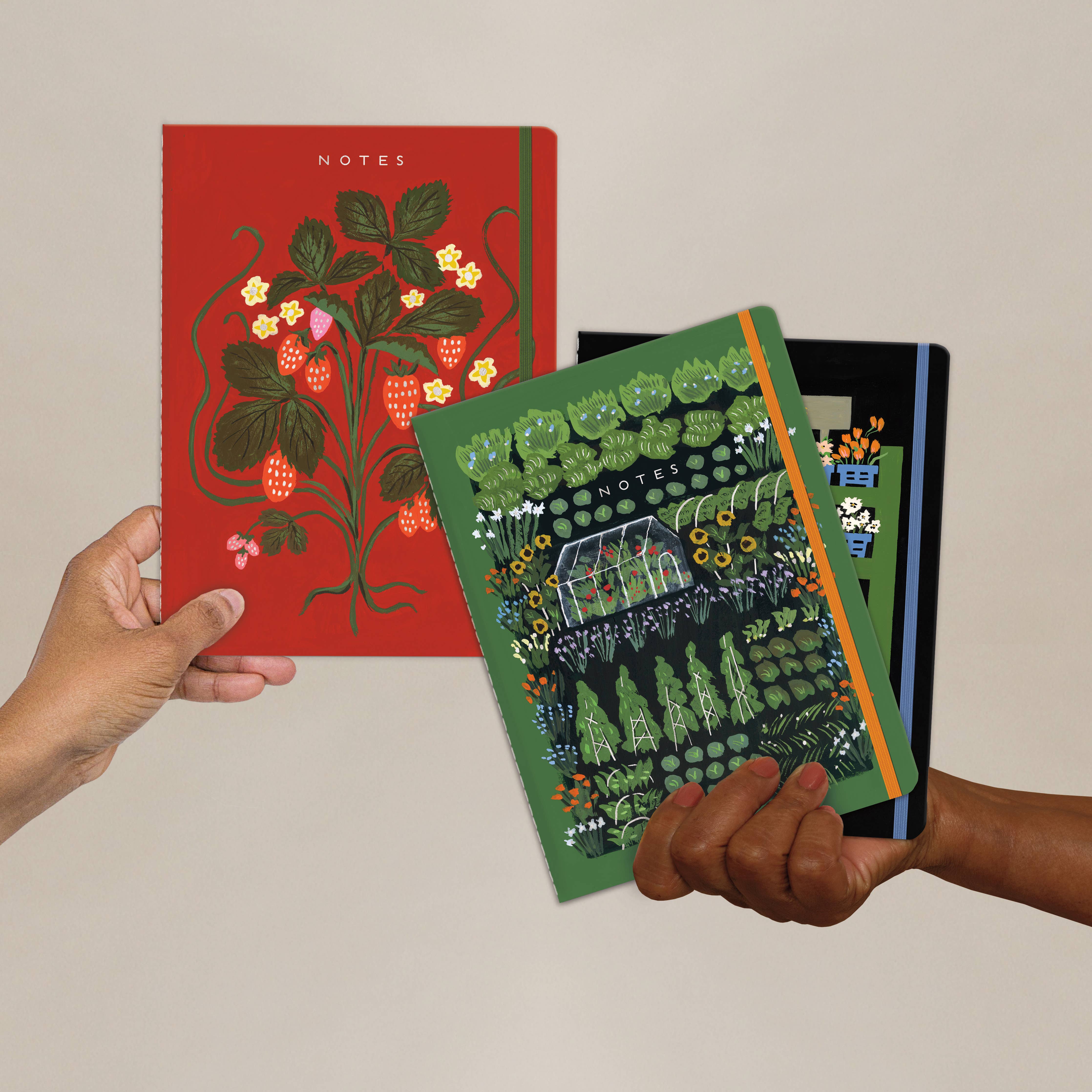 Garden Greenhouse Seedlings Sewn Trio Notebook Set – The Paper Canopy