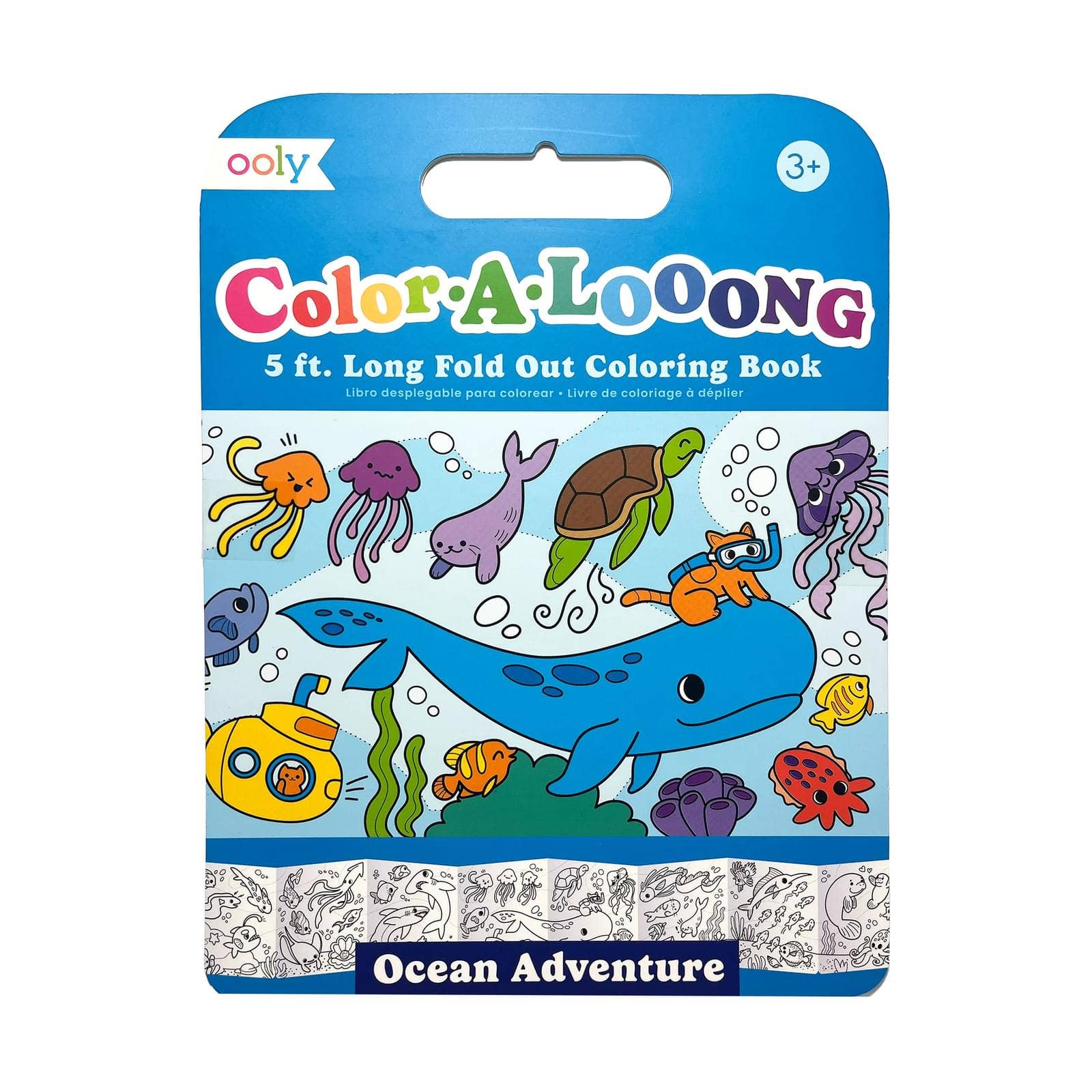 Color-A-Loong 5' Fold Out Coloring Book - Ocean Adventure – The Paper ...