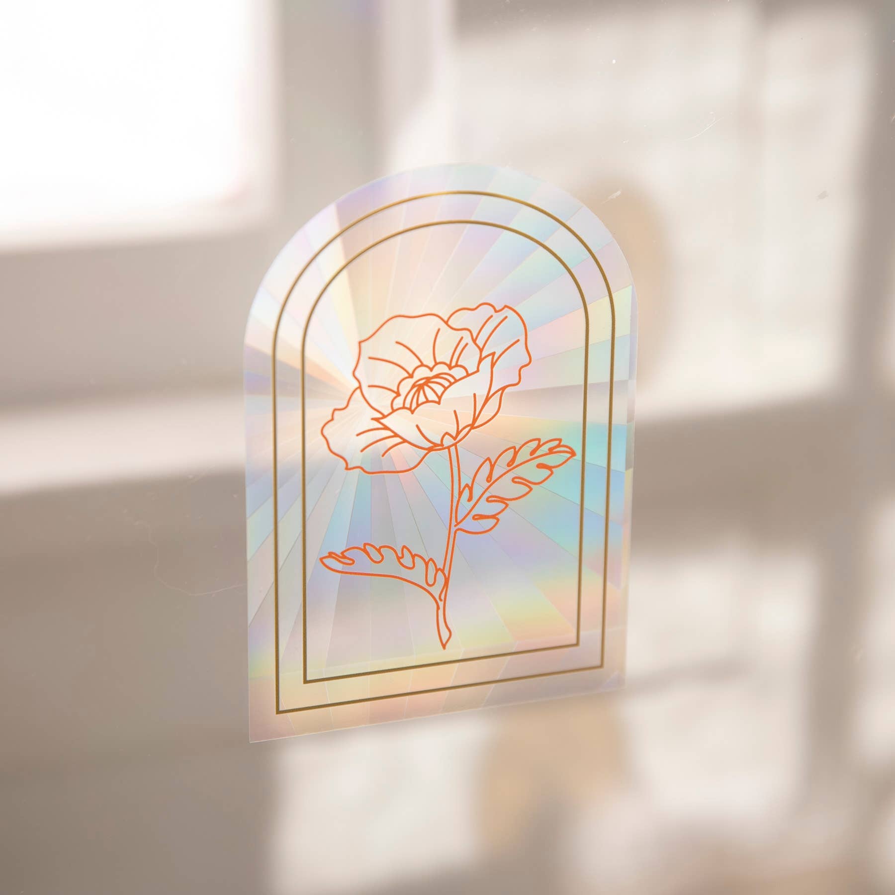 Sun Catcher Decal - POPPY: Lines – The Paper Canopy