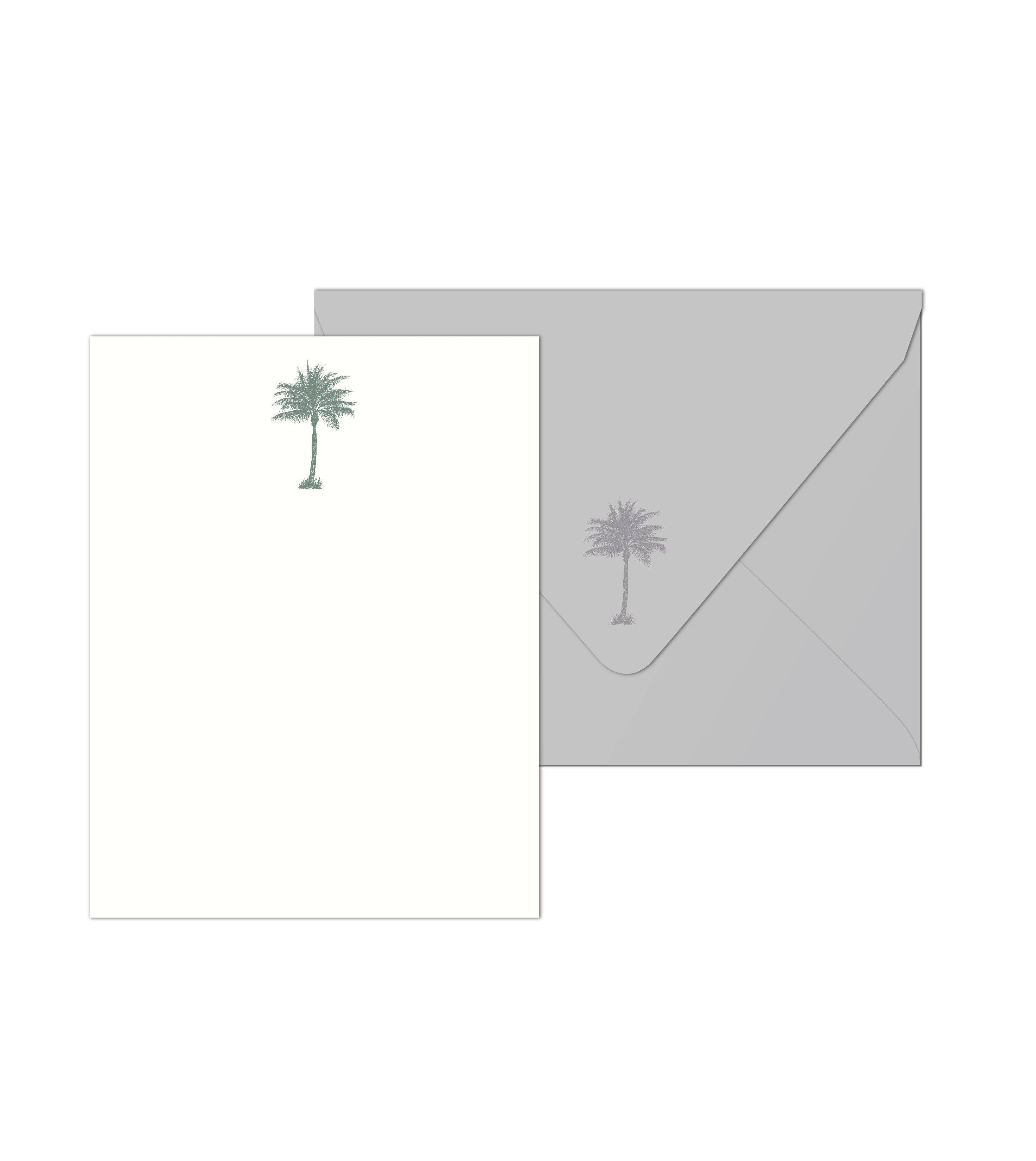Palm Tree Flat Card Pack - Letterpress – The Paper Canopy